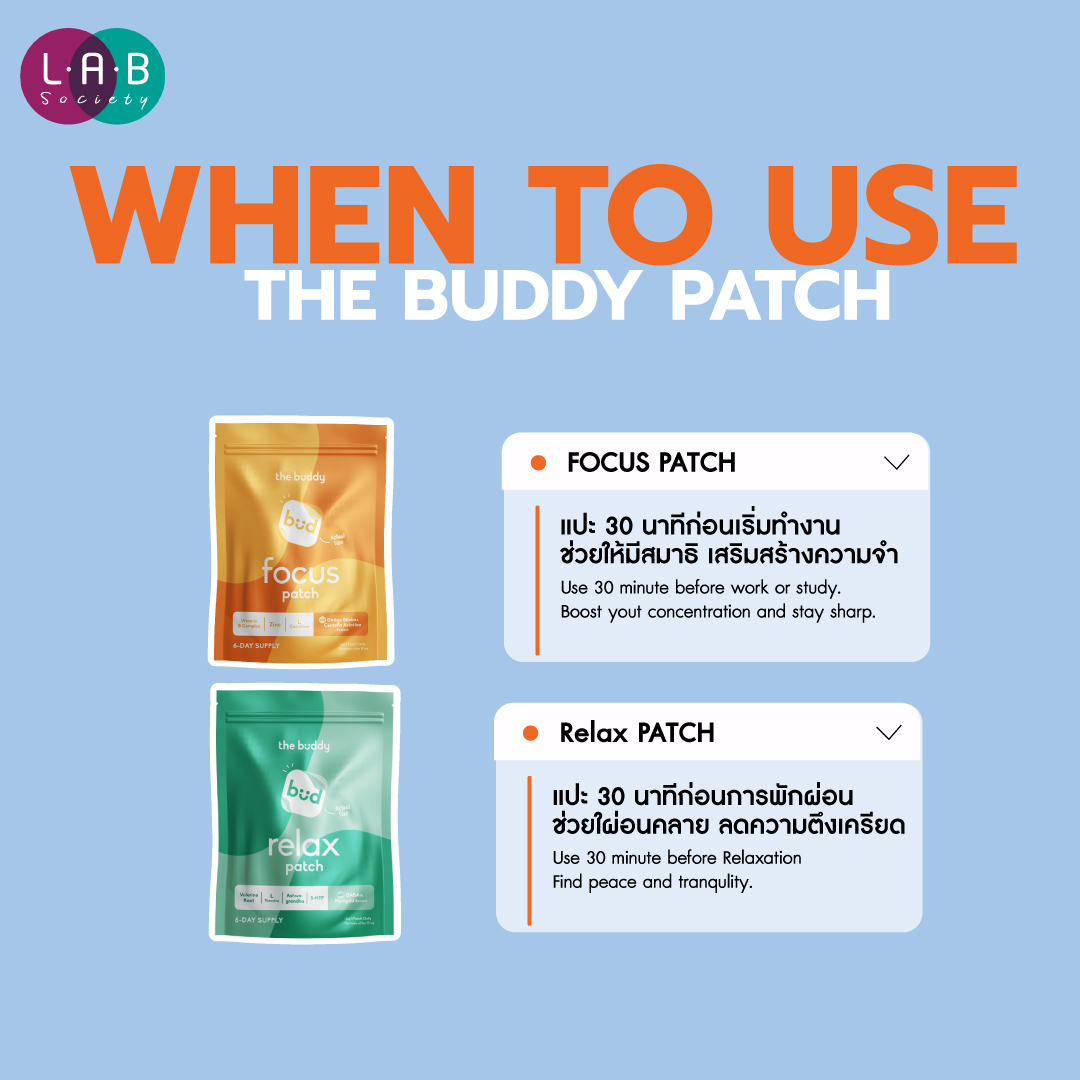 The Buddy Patch แต่ละสูตรต้องแปะตอนไหน? 👀🩵 - Lab-society
